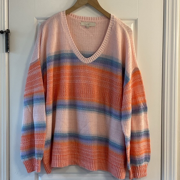 LOFT | Sweaters | Loft Sweater Open Stitch Sweater Xxl | Poshmark